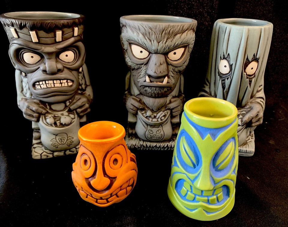 Hey BOO Ghost Octopus HALLOWEEN Tiki Mug NEW BOX TIKI FARM TANK ...