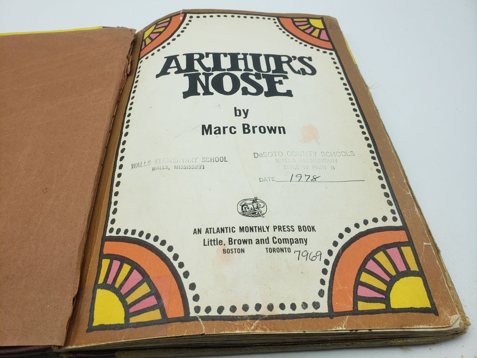 Arthurs Nose Hardcover Childrens Book 1976 First Edition By Marc Brown ...