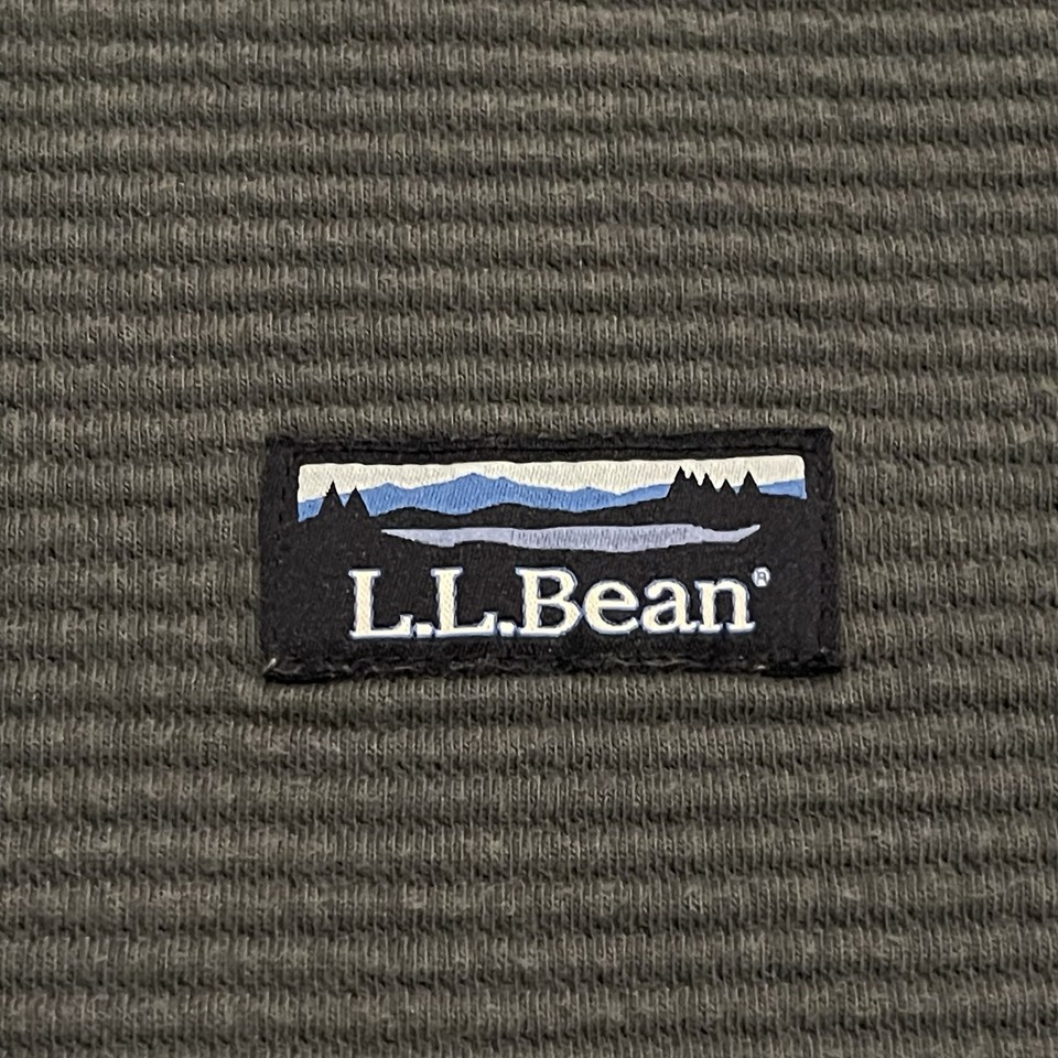 LL Bean Sweater Mens L Lakewashed Double-Knit 1/4 Zip Pullover Rangeley ...