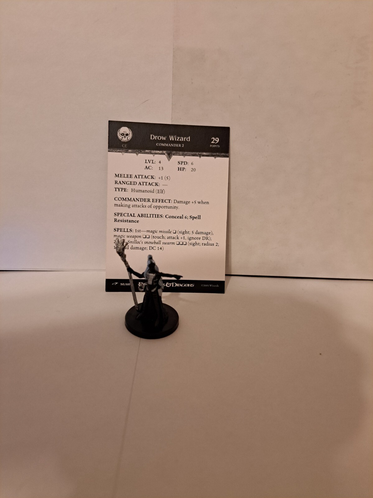 D&D Miniatures WOTC Drow Wizard 50/60 | eBay