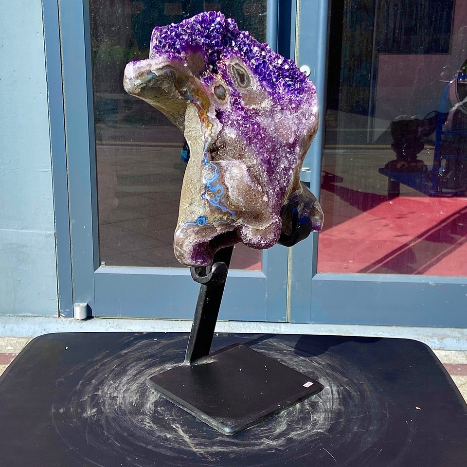 18.58LB Beautiful Purple Amethyst Chunk - Raw Crystal for Energy ...