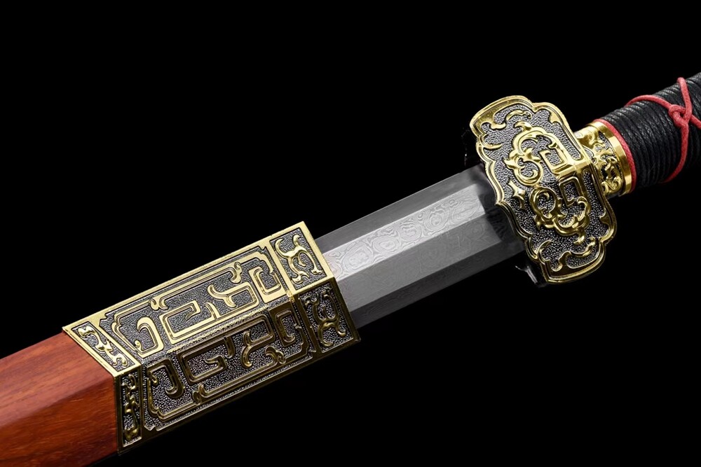 Handmade Folded Steel ,Chinese KUNGFU Ruyi Sword Double Edged Straight ...