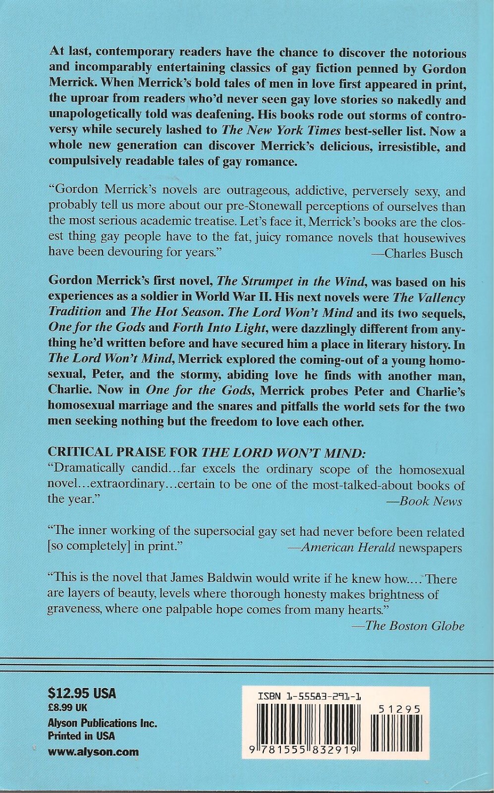 One for the Gods Ser.: One for the Gods by Gordon Merrick (1996, Trade ...