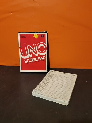 Vintage 1981 Uno Score Pad 100 Double Sided Score Cards ~ 107 in ...