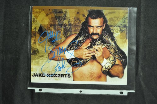 WWF VINTAGE WRESTLER JAKE THE SNAKE ROBERTS AUTOGRAPH.. EXCELLENT ...