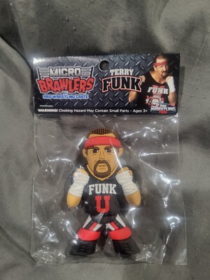 Terry Funk Micro Brawler Funk U In Rare Bag Style Pro Wrestking Crate ...