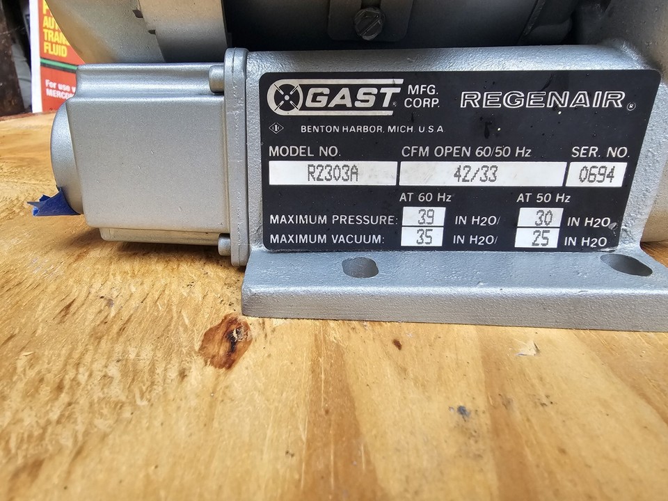 Gast Regenerative Blower R2303A | eBay