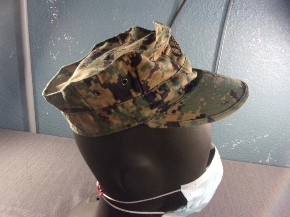 GENUINE USMC US MARINE CORP GARRISON COVER MARPAT 8 POINT DIGITL CAP X ...