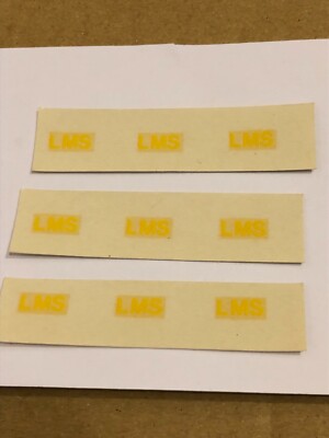 Vintage Model Train Decals - 9 x 'LMS' Yellow, Approx.1cm | eBay UK
