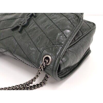 Yves Saint Laurent Niki Chain Shoulder Bag khaki Leather Yves Saint Laurent Niki Chain Shoulder Bag khaki Leather