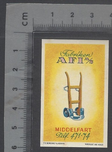 AOP Denmark vintage advert poster stamp AFI A/S garden mower Middelfart ...