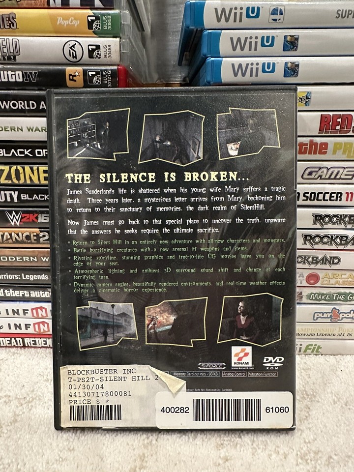 Silent Hill 2 PlayStation 2 Black Label Blockbuster Case No Manual ...