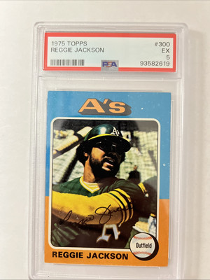 1975 Topps Reggie Jackson #300 Oakland Athletics HOF PSA 5 EX | eBay