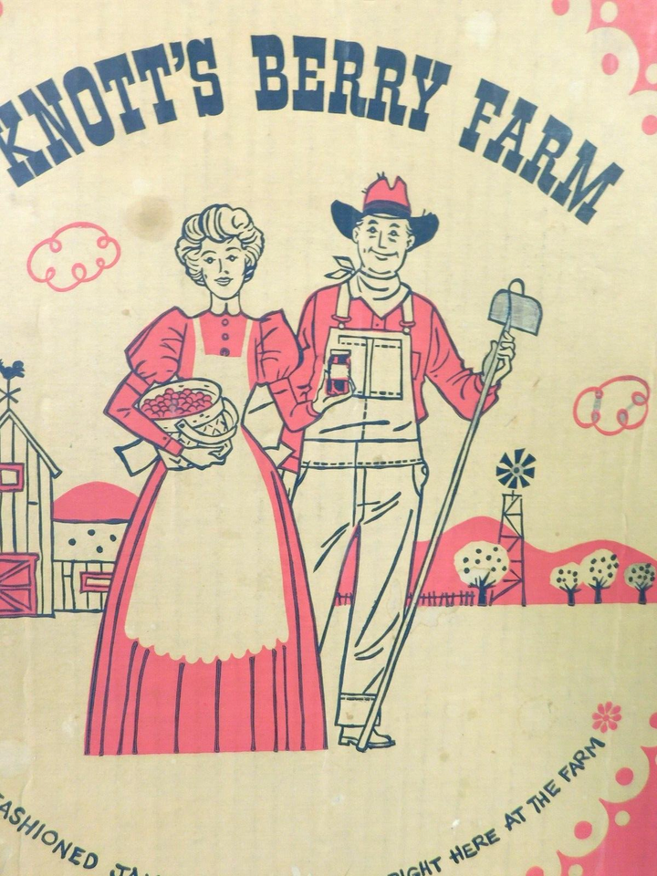 LARGE KNOTT'S BERRY FARM OLD FASHION JAMS AND JELLIES BOX, 13 1/2" X 16 ...