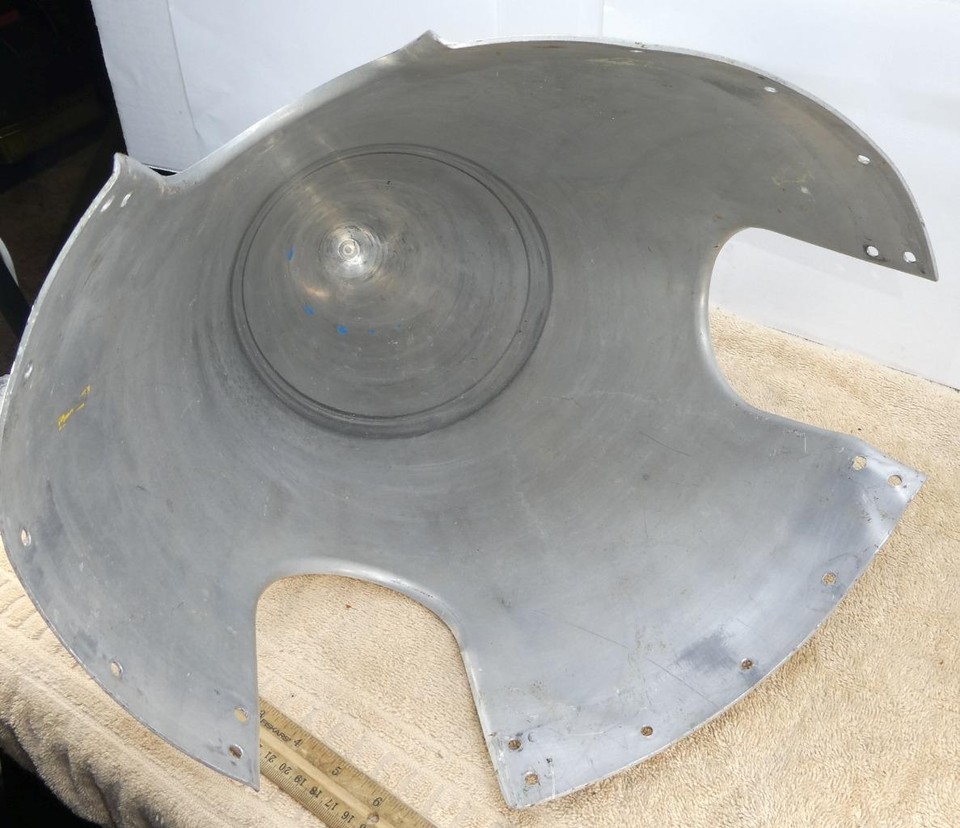 VINTAGE Aluminum Airplane Nose Cone Spinner Wall Art Deco Sculpture ...