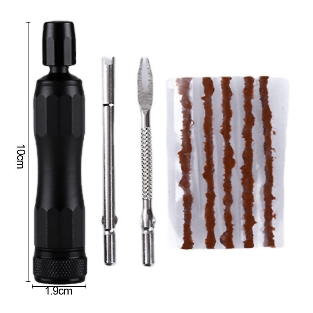 Puncture Tyre Fix Kit Tire Repair Tool Rubber Stripe Plug Drill Needle ...