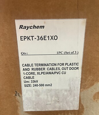 Raychem EPKT-36E1XO Outdoor Cable Termination Kit 33kV 240-500 mm2 Set ...