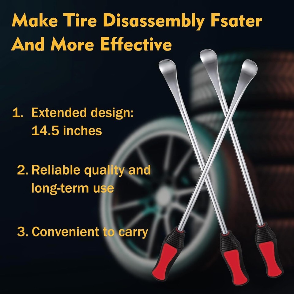 Steel Tire Spoon Lever Iron Tool Kit Professional Motorcycle Tire ...