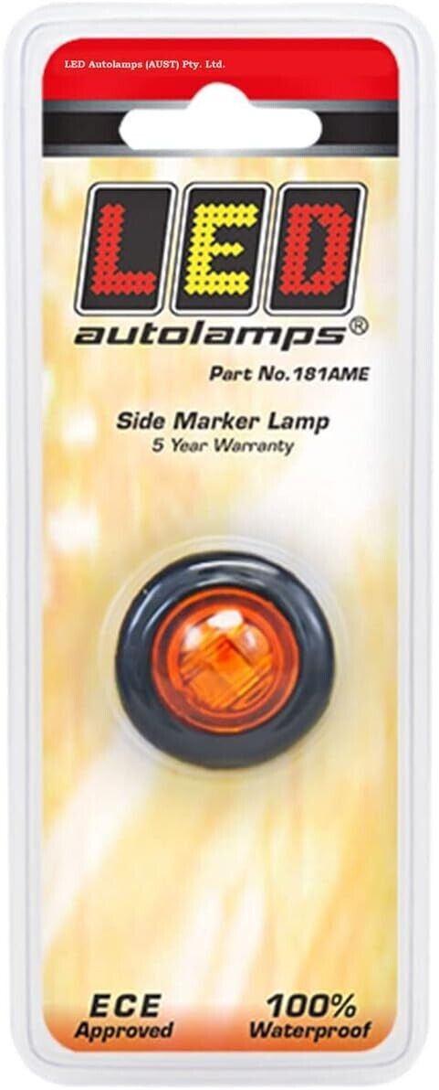 LED Autolamps 181AME Trailer Round Amber Side Marker Light/Lamp 12/24 ...