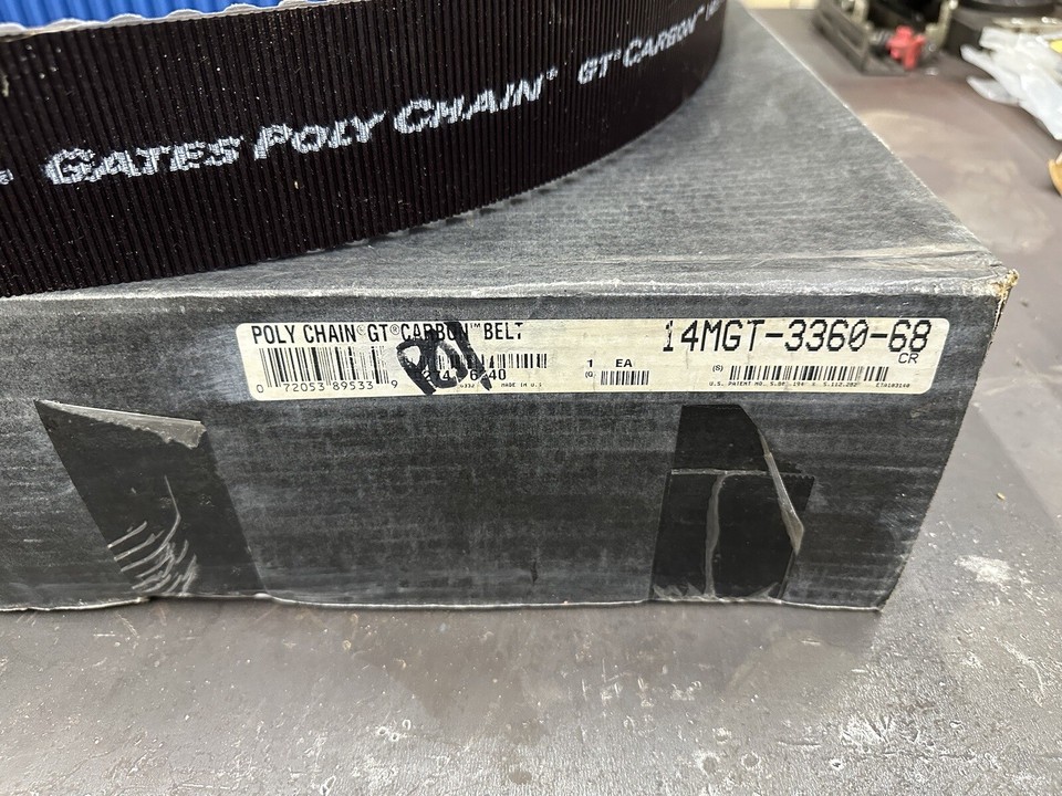 New Gates Poly Chain GT Carbon Belt 14MGT-3360-68 14 mm Pitch, 68 mm ...