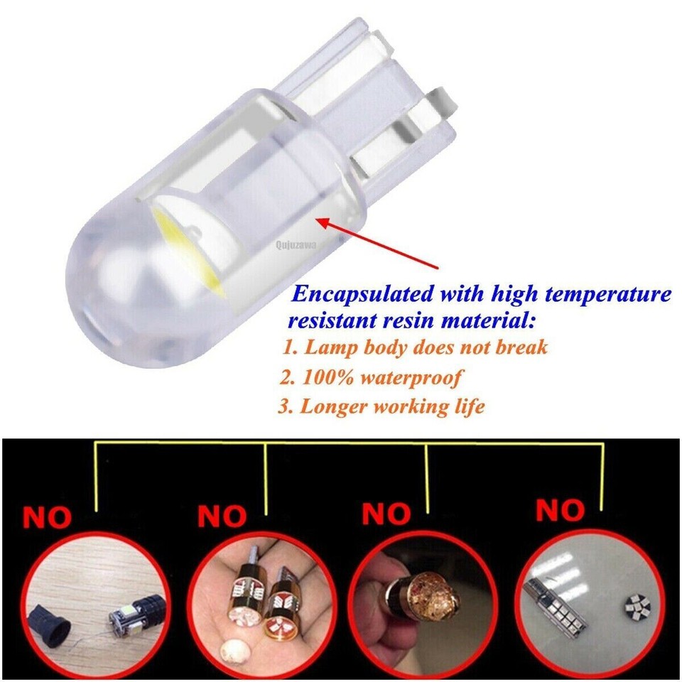 2025 1X Car Interior License Plate Light Bulbs T10 Led Light White a5 ...
