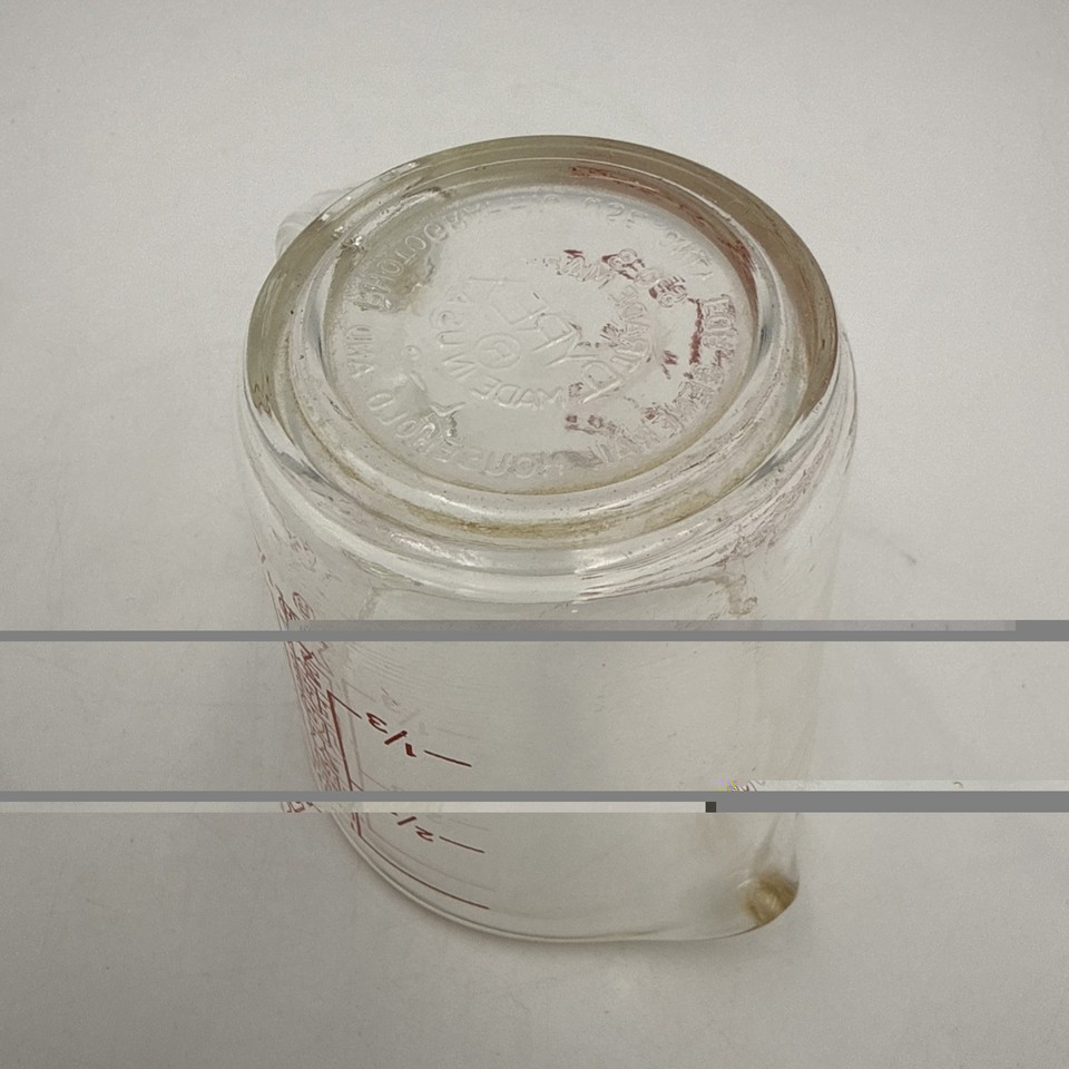 Pyrex 1 Cup Measuring Cup 508 Red Lettering Closed D Handle USA Vintage ...