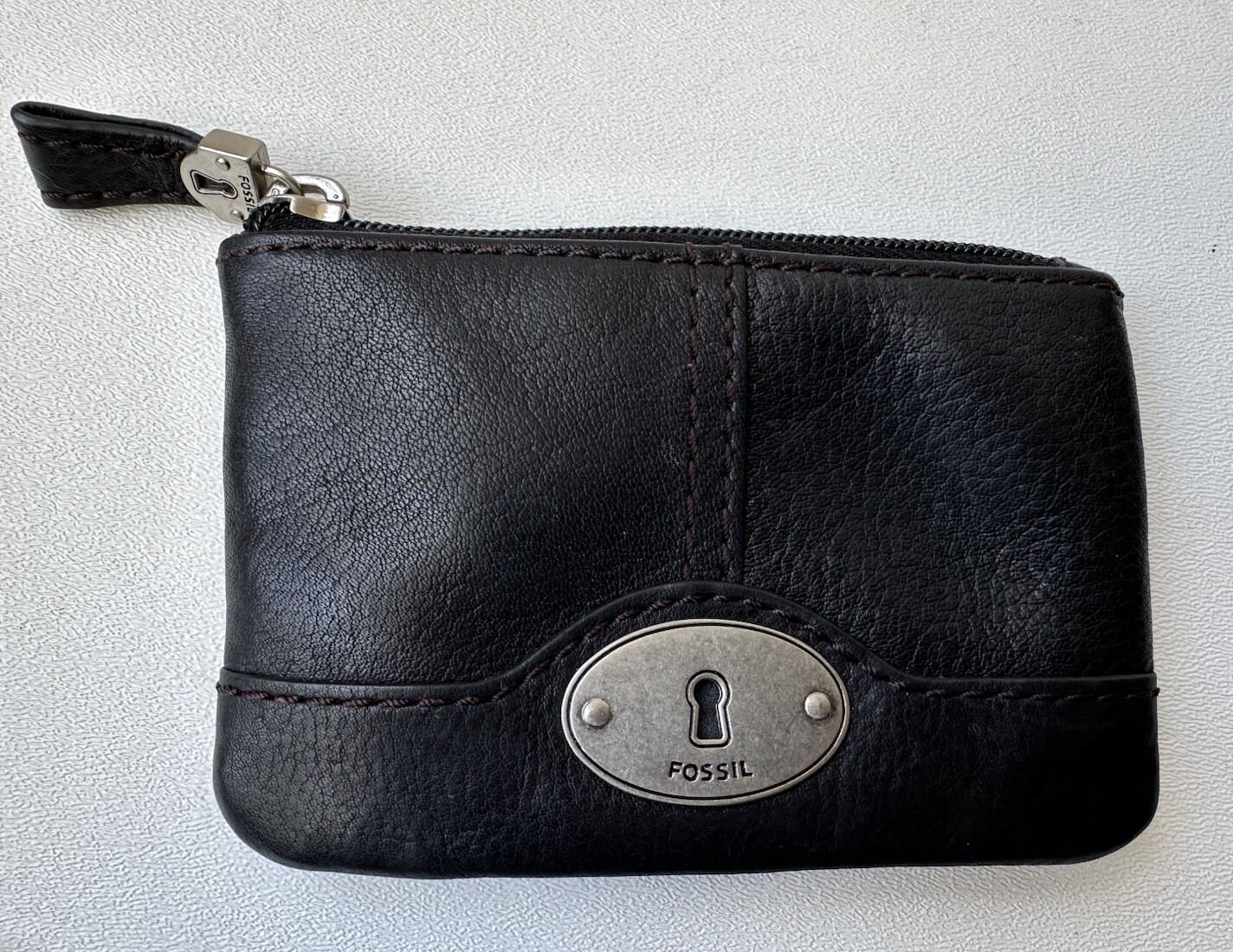 Fossil Wallet Long Live Vintage Coin Purse Card ID Holder Gold Zip ...