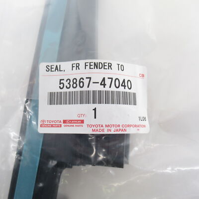 Genuine OEM Toyota 53867-47040 Driver LH Front Fender Seal 2012-2018 ...