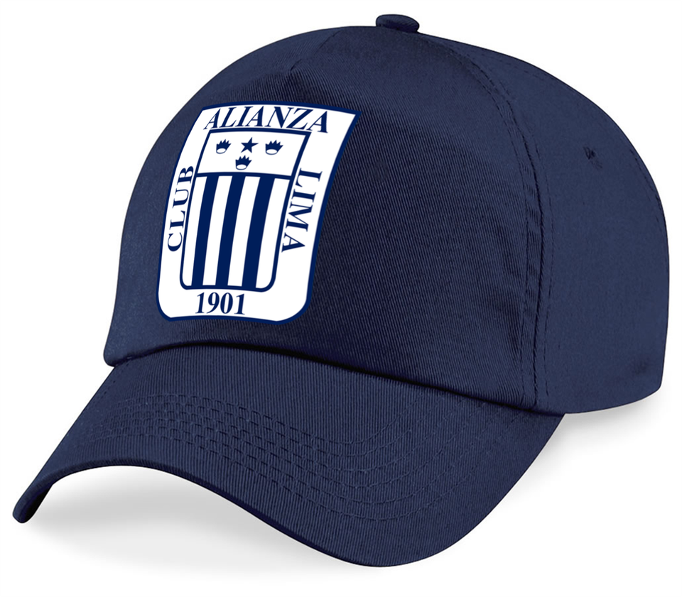Alianza Lima soccer club Peru vinyl heat pressed CURVED BRIM cap gorra ...