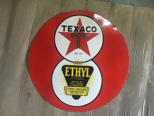 PORCELAIN TEXACO ENAMEL SIGN 36X36 INCHES DOUBLE SIDED | eBay