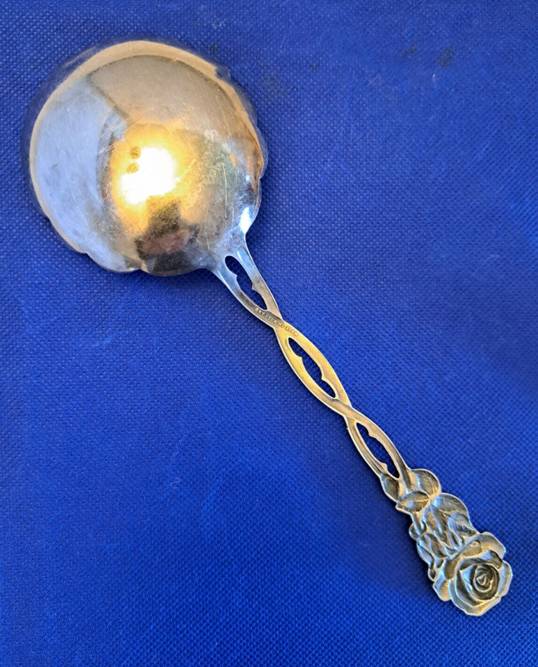 Collectible Vintage Spoon Serving Baroque Holland Rose Scalloped ...