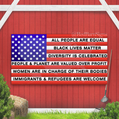 All People are Created Equal Lawn Yard Sign Single-Sided with metal H ...