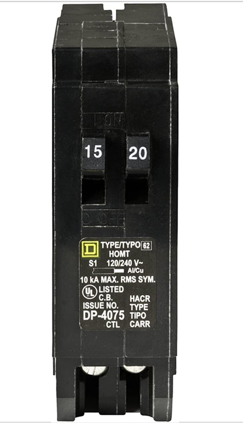 Square D HOMT1520 20 A Miniature Circuit Breaker for sale online | eBay