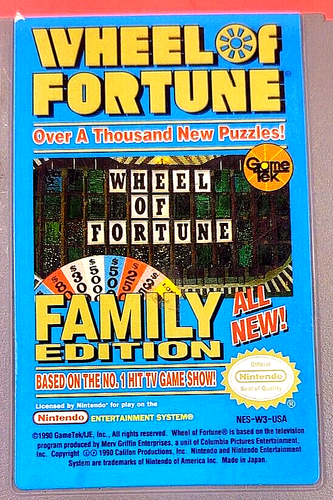 NES LOT Wheel Of Fortune-FAMILY EDITION , Tecmo Baseball, Golf ...