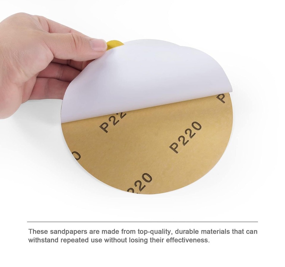 GOLD 6" PSA Discs DA Sander Sandpaper Roll Sanding,40-800 Grit,50 ...