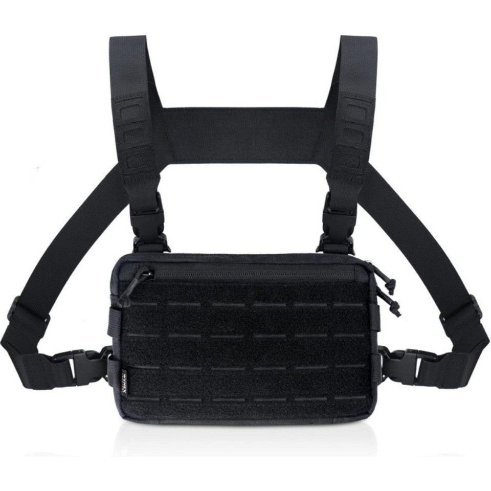 1000D Nylon Men Chest Bag EDC Chest Rig Bag Hip-hop Streetwear Backpack ...