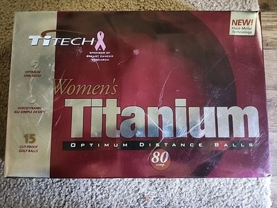 TITECH WOMENS TITANIUM BREAST CANCER GOLF BALLS - 15 TOTAL - SEALED ...