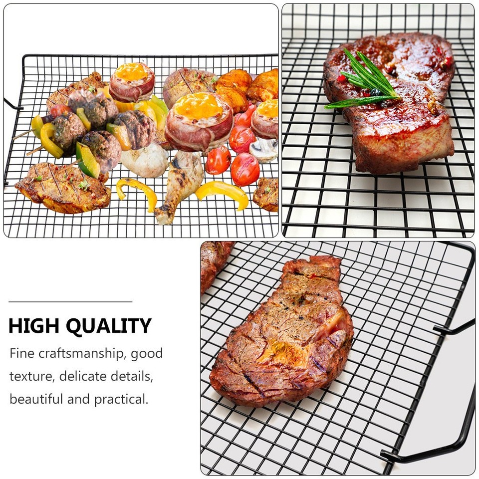Grill Rack Portable Iron Cooling BBQ Grilling Grate Non-Stick Carbon ...