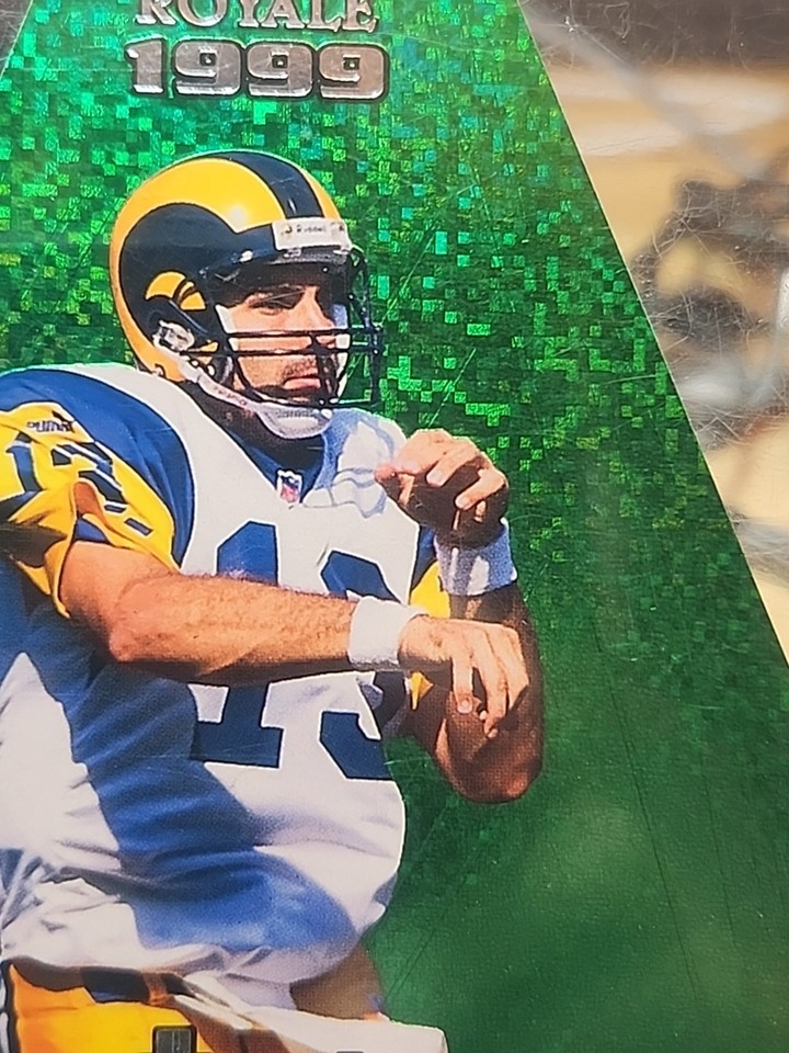 1999 CROWN ROYALE CRAMERS CHOICE JUMBO GREEN KURT WARNER RC 16/30 RARE ...
