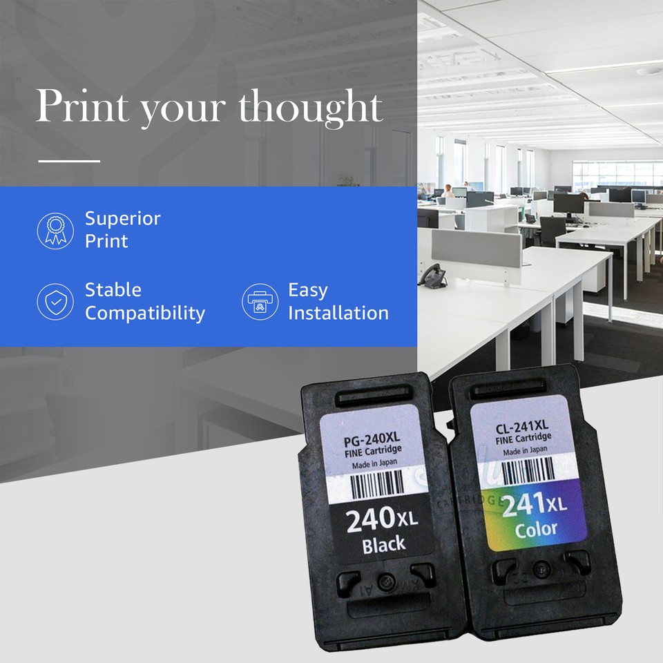 Ink Cartridge for Canon PG-240XL CL-241XL PIXMA MX392 MX432 MG3620 ...