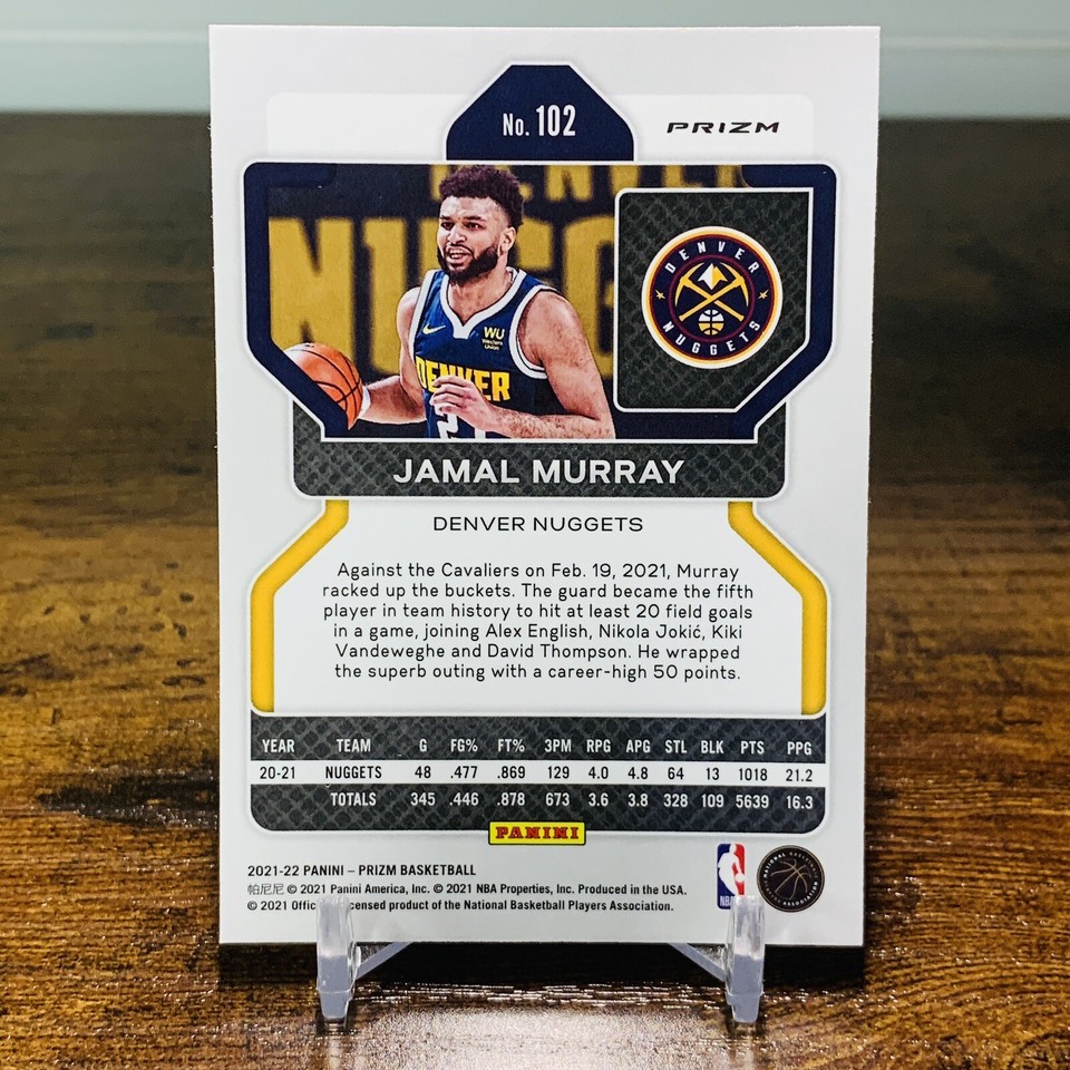 2021-22 Panini Prizm Prizms Green #102 Jamal Murray Denver Nuggets | eBay