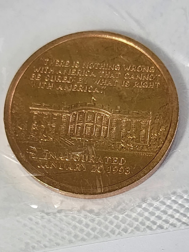 William Bill Clinton President Commemorative Coin Bronze Inauguration ...