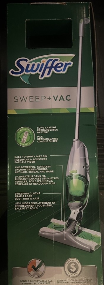 Swiffer Sweep + Vac Cordless Vacuum Starter Kit Rechargeable Sweeper ...
