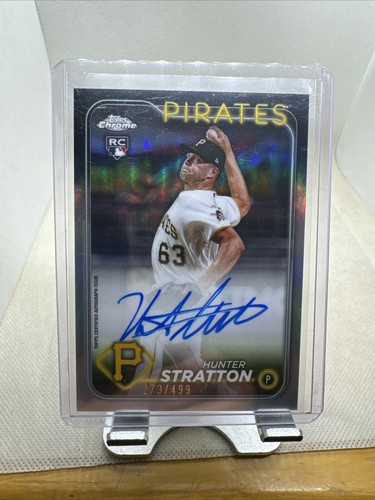 HUNTER STRATTON AUTO SP RC #273/499 Topps CHROME 2024 Card #RA-HS ...