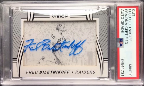🔥 2016 Panini Clear Vision Fred Biletnikoff Autographed Signed PSA 9 ...