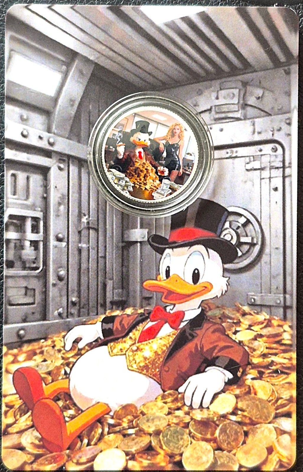 2025 3G .999 SILVER COLORIZED *DISNEY DONALD DUCK* W / ASSAY LTD ED 1 ...