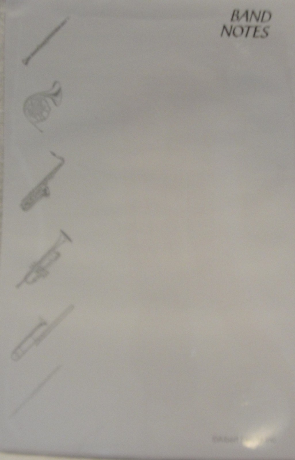 BAND NOTES- MUSIC NOTE PAD | eBay