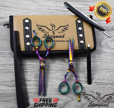 Professional Hair Cutting Scissors Barber Thinning Shears Hairdressing ...