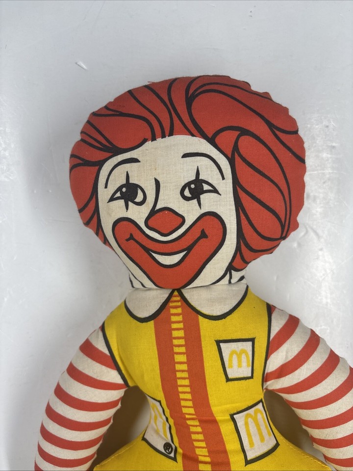 Vintage 1973 Ronald McDonalds 16" Rare Plush Doll Stuffed Clown ...