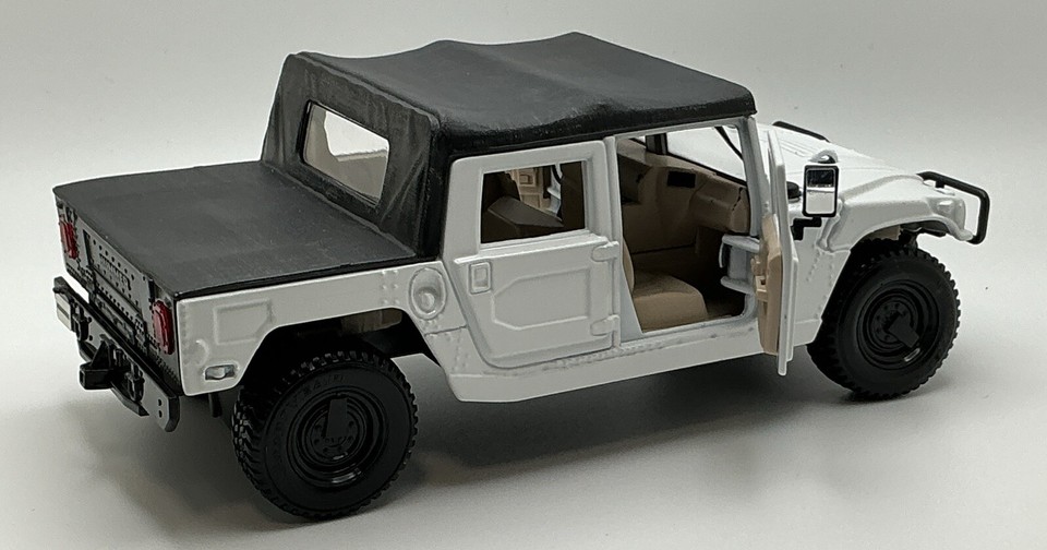 White "Hummer" Humvee 1:27 Die-Cast Model SOFT TOP MAISTO RARE FIND | eBay